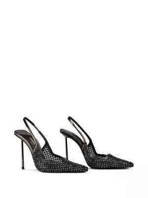 LE SILLA Gilda 120mm Embellished Slingback Pumps - Black