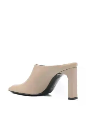 TOTEME 85mm Square Toe Bar Mules - Neutrals