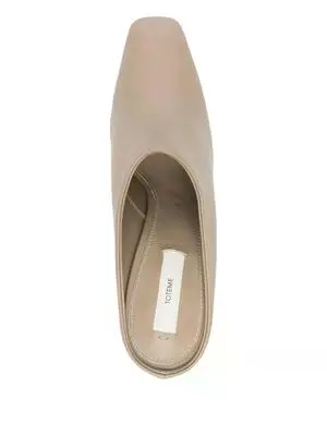 TOTEME 85mm Square Toe Bar Mules - Neutrals