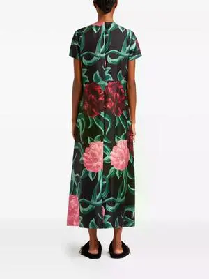 La DoubleJ Swing Floral Midi Dress