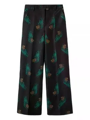 La DoubleJ Let Loose Floral-print Trousers - Black