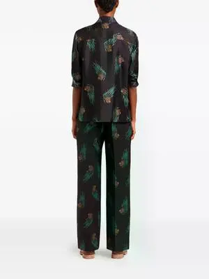 La DoubleJ Let Loose Floral-print Trousers - Black