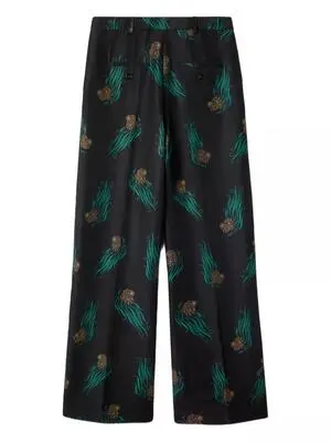 La DoubleJ Let Loose Floral-print Trousers - Black