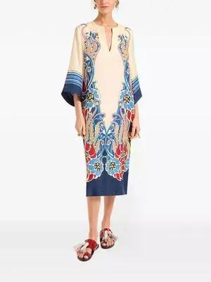 La DoubleJ The Kaftan Floral Midi Dress