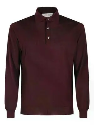 FILIPPO DE LAURENTIIS Long-sleeve Polo Shirt - Red