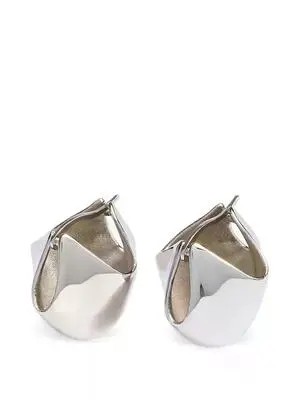 Khaite Small Lotus Polished Earrings Silver