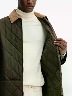 Bally Corduroy-collar Quilted Jacket