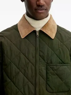 Bally Corduroy-collar Quilted Jacket