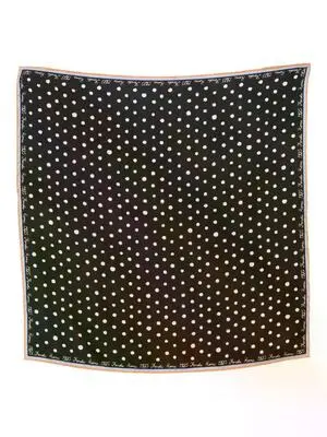 Fendi Falena Dots Print Silk Scarf - Black