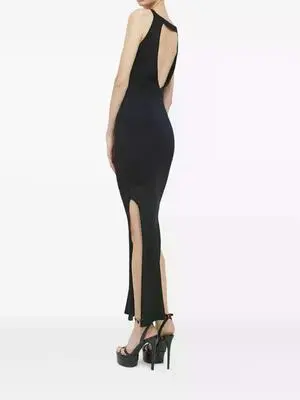 Hugo Backless Rib Knit Maxi Dress