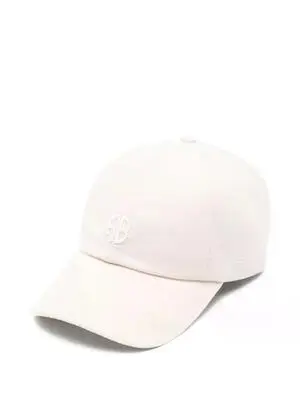 ANINE BING Logo-embroidered Cap - Neutrals