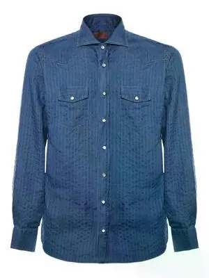 BORRIELLO NAPOLI Striped Shirt - Blue
