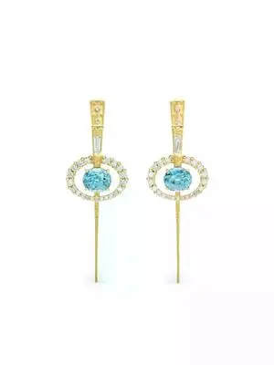MEREDITH YOUNG 18k Yellow Diamond And Zircon Earrings - Gold