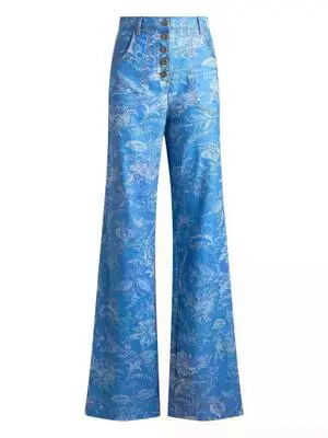Etro Button-fastening Printed Jeans