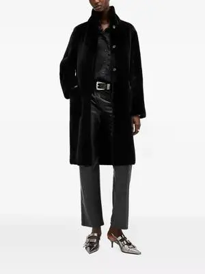 ALLSAINTS Serra Buttoned Leather Coat