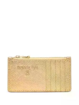 Patrizia Pepe Logo Zip Card Holder - Gold