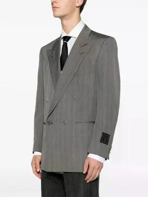 Dior 1990s Striped-pattern Double-breasted Blazer