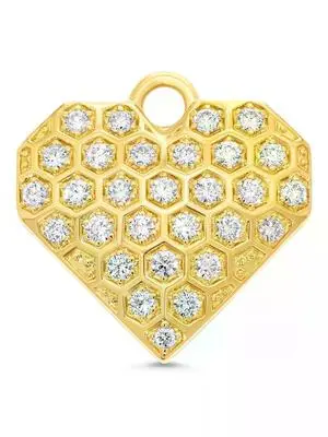 Sara Weinstock 18k Yellow Heart-pendant Diamond Charm - Gold