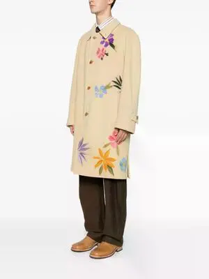 A.N.G.E.L.O. VINTAGE CULT Floral-embellished Single-breasted Coat