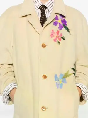 A.N.G.E.L.O. VINTAGE CULT Floral-embellished Single-breasted Coat