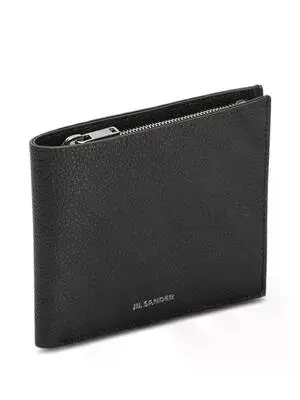 JIL SANDER Grained Embossed Logo Leather Wallet