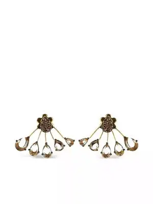 STEFERE 18k Yellow Diamond And Smoky Quartz Earrings - Gold