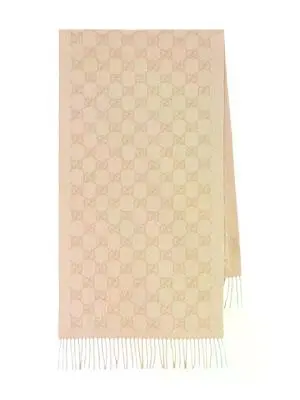 Gucci Gg-monogram Scarf - Neutrals