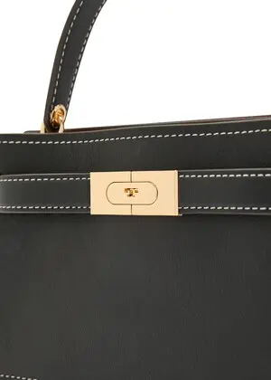 Tory Burch Lee Radziwill Mini Pebbled Leather Top Handle Bag