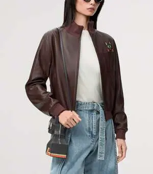 Loewe Cropped Nappa Leather Jacket