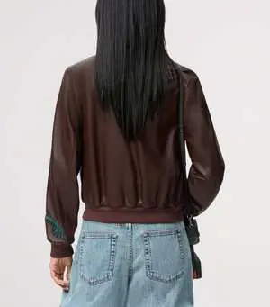Loewe Cropped Nappa Leather Jacket