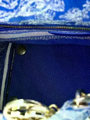 Dior Toile De Jouy Lady D-lite Embroidered Canvas Tote Bag - Blue
