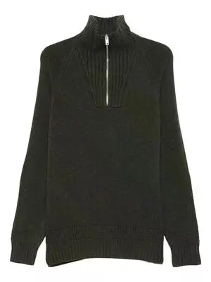 FAY Half-zip Sweater With Elbow Patches