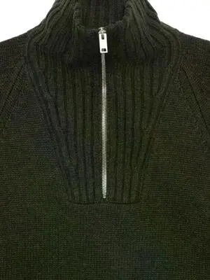 FAY Half-zip Sweater With Elbow Patches