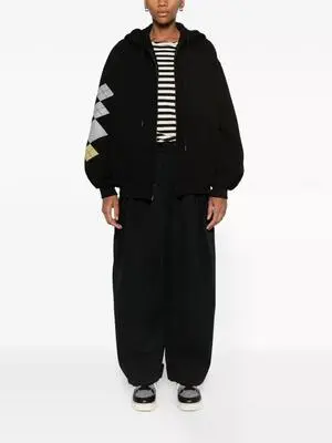 OPEN YY Argyle-print Zip Hoodie