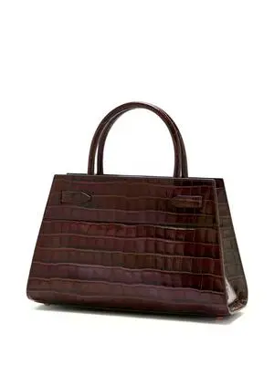 Veronica Beard Leather Top Handle Bag - Brown