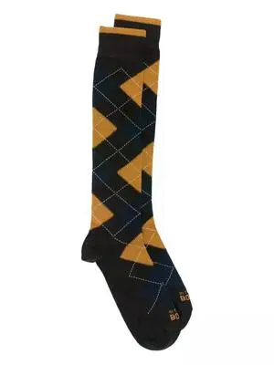 IN THE BOX Argyle Ribbed Socks - Brown