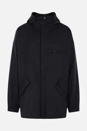 Adidas Y-3 Adidas Oversized Wool-Blend Parka With Logo Detail - Black