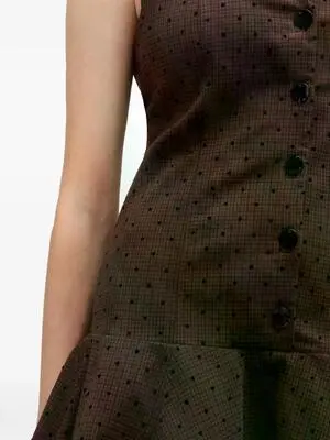 GANNI Polka Dot Button Dress