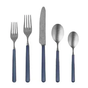 MEPRA Fantasia Pewter Flatware Set5 Pieces Cobalt