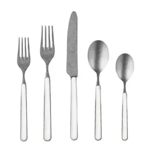 MEPRA Fantasia Pewter Flatware Set5 Pieces Porcelain