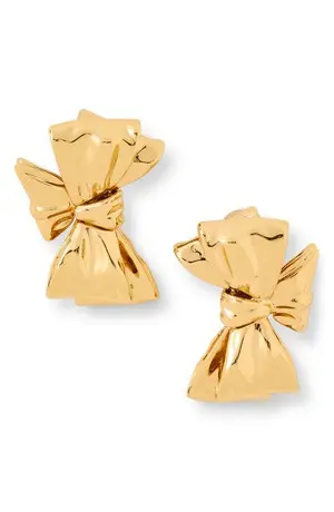 JENNIFER FISHER Bow Clip-on Stud Earrings - Gold