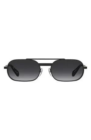 Moschino 56mm Oval Sunglasses - Black/dark Grey Sf