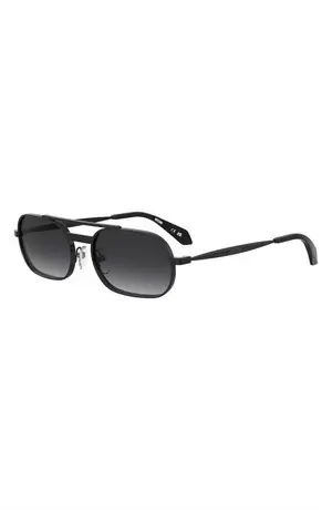 Moschino 56mm Oval Sunglasses - Black/dark Grey Sf