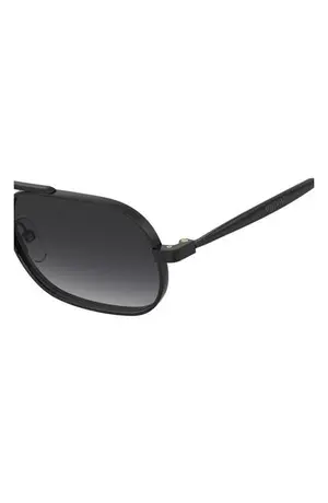 Moschino 56mm Oval Sunglasses - Black/dark Grey Sf
