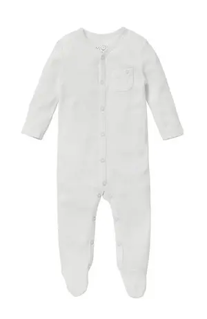 MORI Front Opening Sleepsuit - White