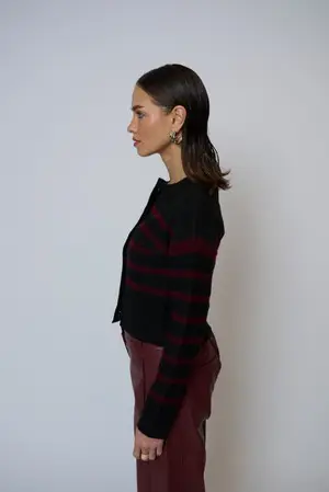 Central Park West Marley Striped Cardigan