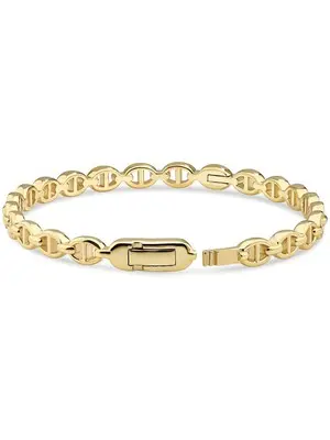 DEVATA Mariner Anchor Bangle Bracelet In Gold Plated Sterling Silver