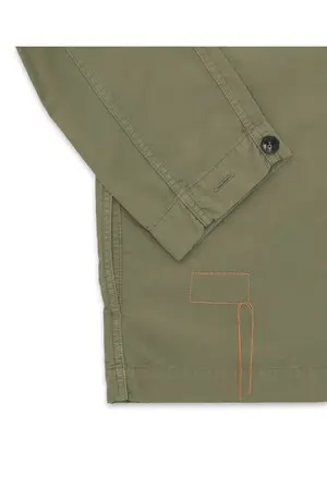 FORTELA Solomon Twill Cotton Overshirt - Sage