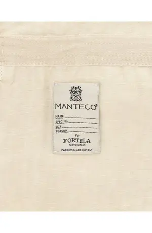 FORTELA Safari Short Sleeve Linen Shirt - Milk