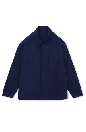 FORTELA Mark Cotton Cerato Overshirt - Blue